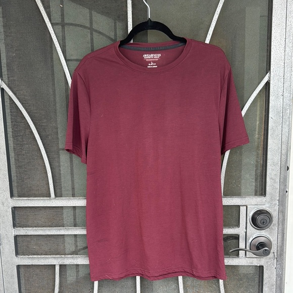 Kenneth Cole | Shirts | Awareness Kenneth Cole Burgundy Short Sleeve ...